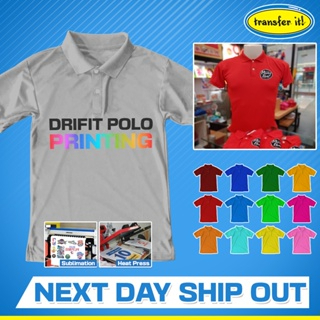 Transfer It Dri-Fit Collar Sports Shirt Polyester Customized / Plain ...