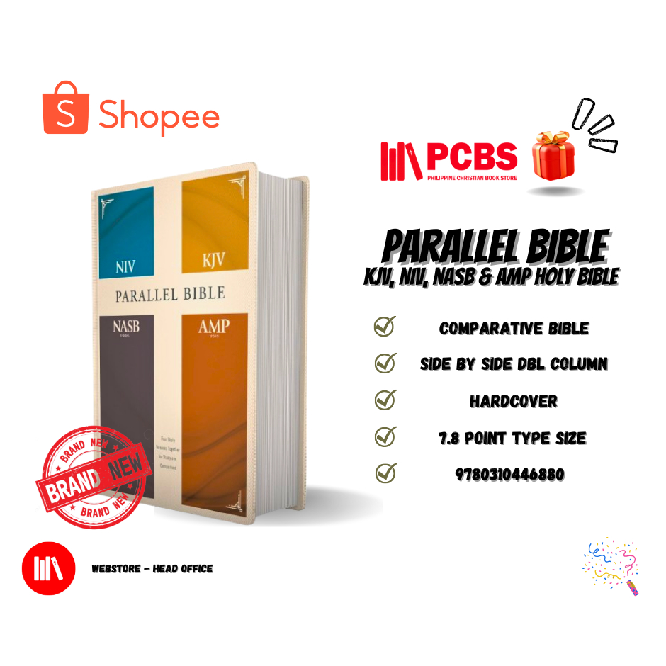 PCBS Parallel Bible NIV, KJV, NASB & AMP Holy Bible (STUDY ...