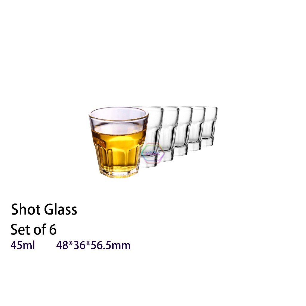 45ml Glassware Glass Clear Drinking Set (1pcs.6pcs) Clear Glass Shot ...