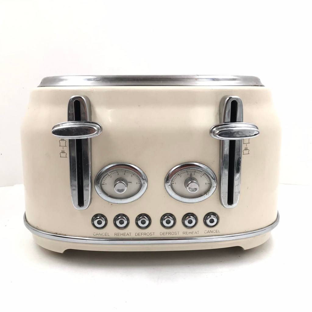 ANKO KY-809 Retro Cream 4-Slice Toaster 220-240V ~ 50/60Hz - 1450-1750 ...