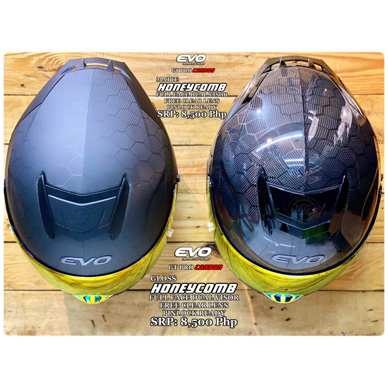 EVO GT PRO CARBON HONEY COMB FULL FACE HELMET | Shopee Philippines