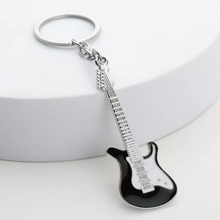 Guitar shaped keychain made of metal material | Shopee Philippines