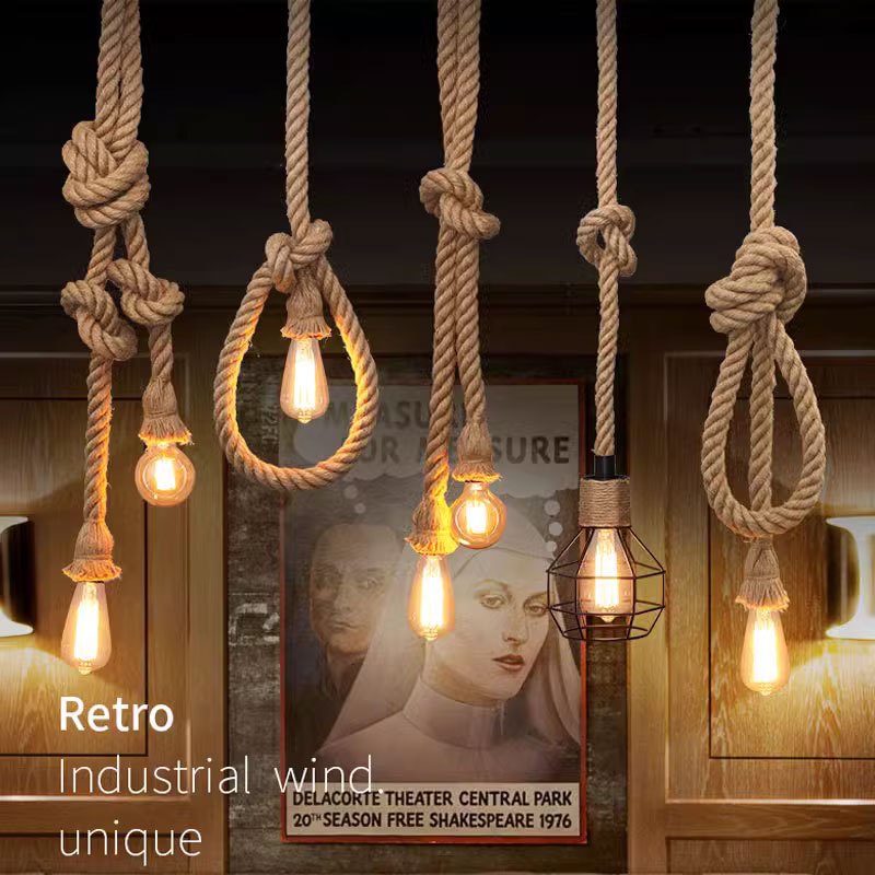 【COD】E27 Lighting Rope Led Chandelier Ceiling Light Drop Light Counter ...