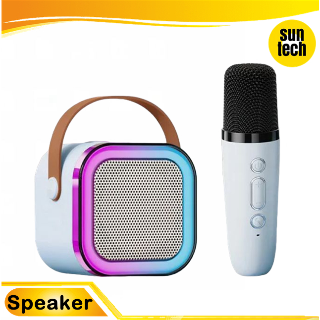 K12 Portable Wireless Bluetooth Mini KTV Karaoke Speaker With Wireless Microphone | Shopee ...
