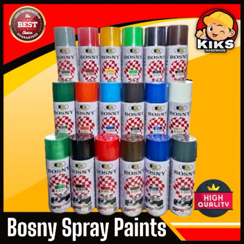 Bosny Spray Paint 100% Acrylic Spray Paints Assorted Colors To Choose ...