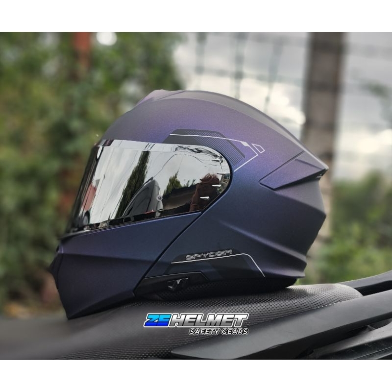 SPYDER FORCE PD WHITE - FLASH RED VISOR | Shopee Philippines