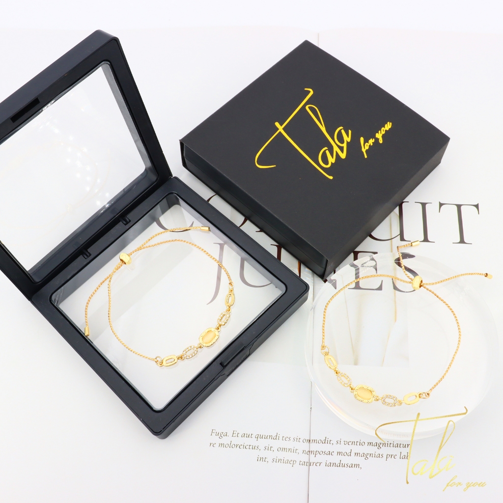 Tala for you Oval Cat's Eye Women's Bracelet 18k Gold Square ...