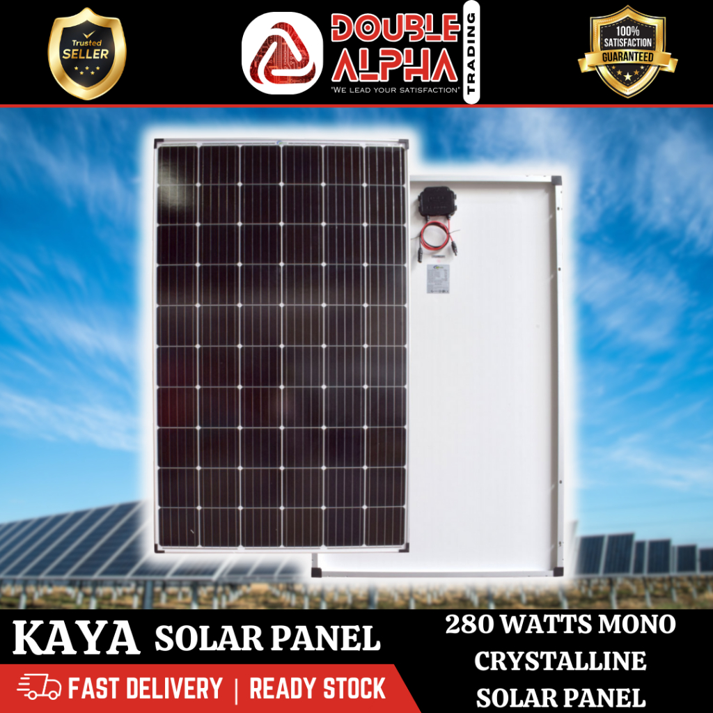 HIGH QUALITY SOLAR PANEL MONO CRYSTALLINE KAYA 280 WATTS | Shopee ...
