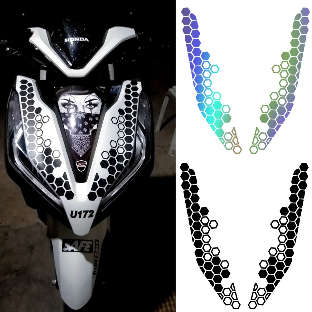 Honda Click 125i 150i v1 v2 Honeycomb Front Fairings Fender Sticker ...
