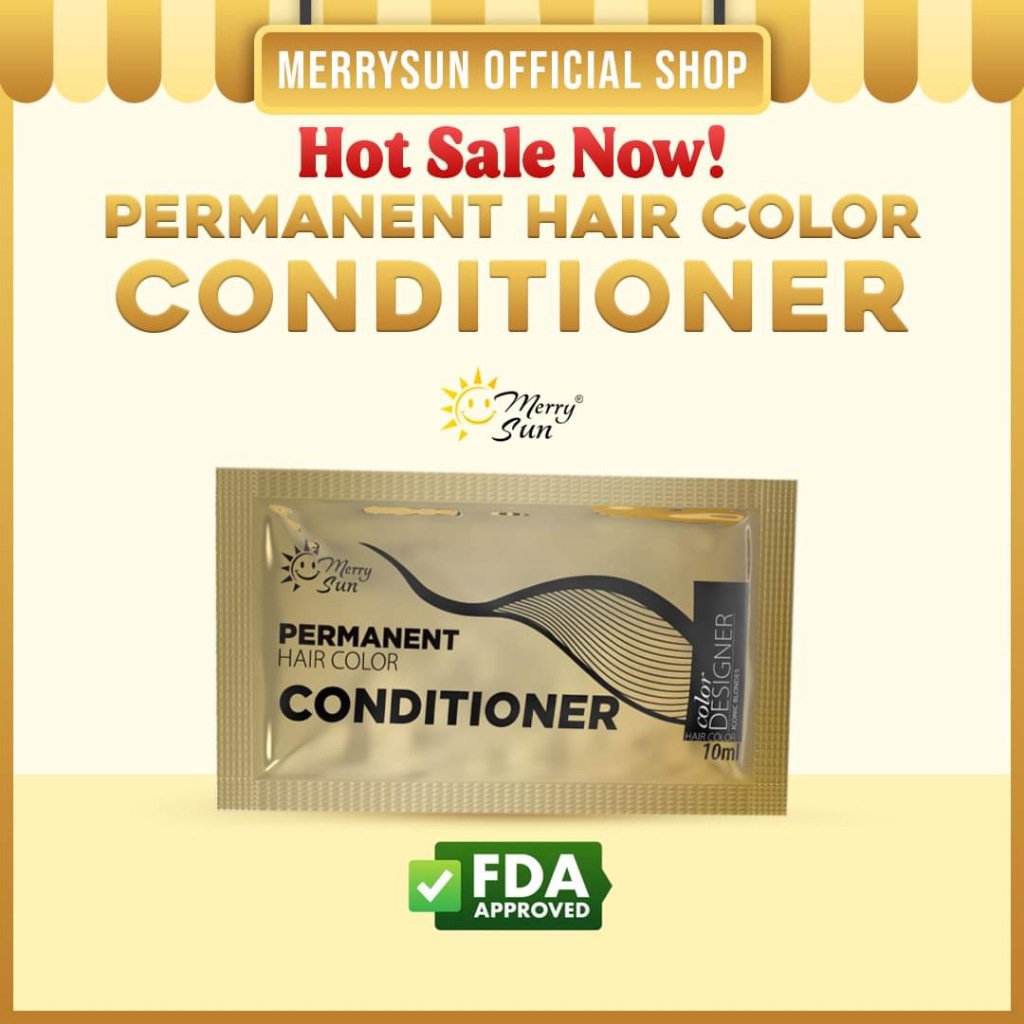 Merry sun hair color permanent Conditioner 10ml | Shopee Philippines