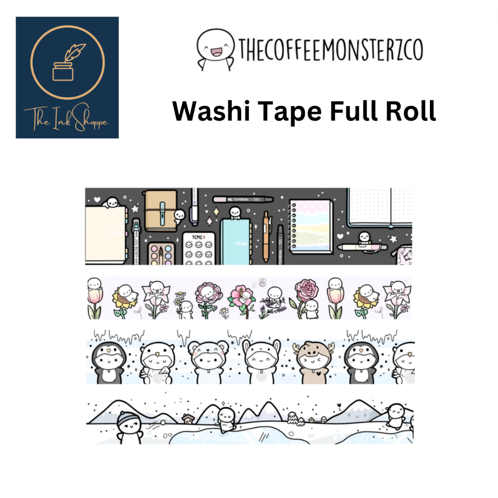 The Coffee Monsterz Co. Washi Tape FULL ROLL | Shopee Philippines