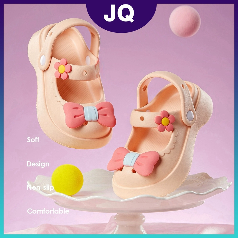 JQ 24-35 Girls Clogs Sandals Summer Slippers Hole Shoes Cute Bowknot ...