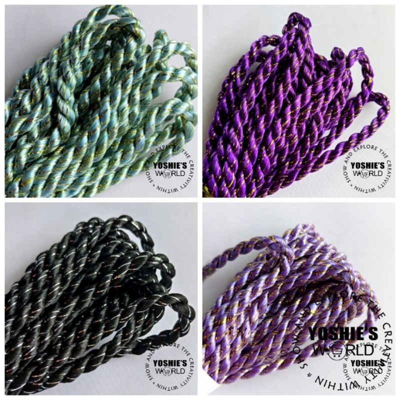 5/10 YARDS TWISTED CORD Rope Polyester wedding DIY souvenir craft Decor ...