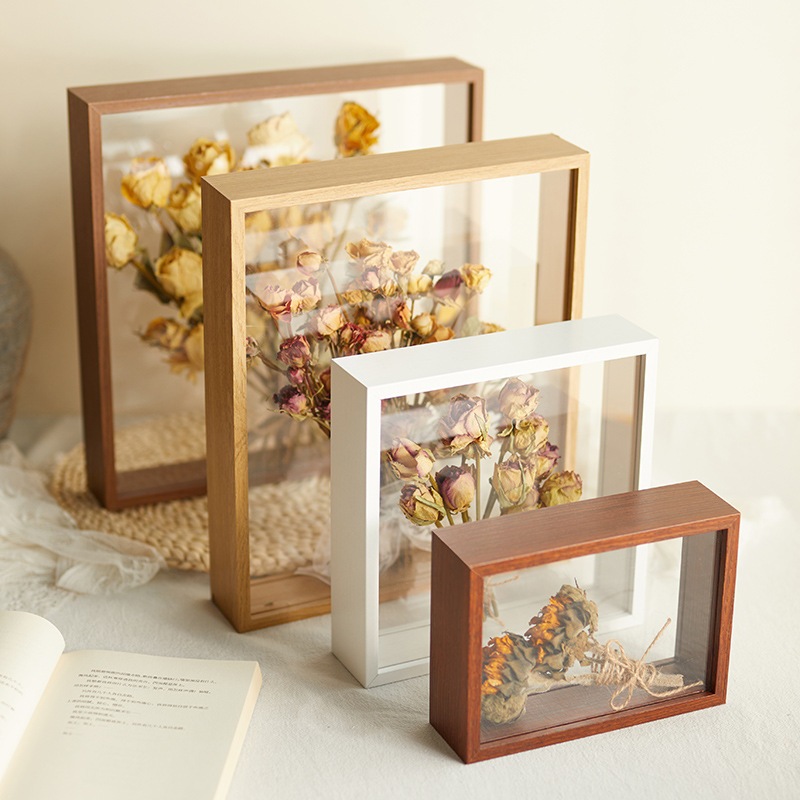 4cm Deep Shadow Box Frames Bouquet Display Flower Case Deep for Crafts ...