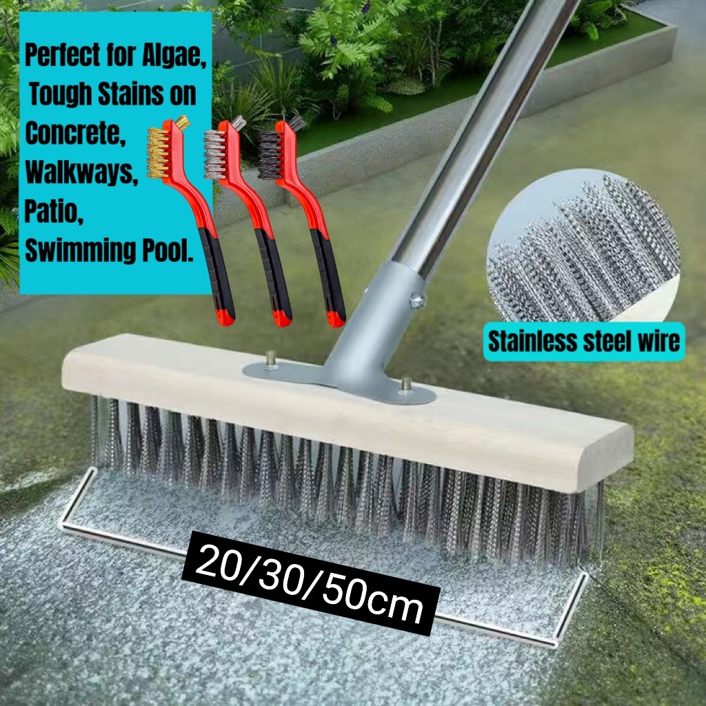 Stainless Steel Pool Brush with Handle,Remove Calcium Buildup,Rust ...