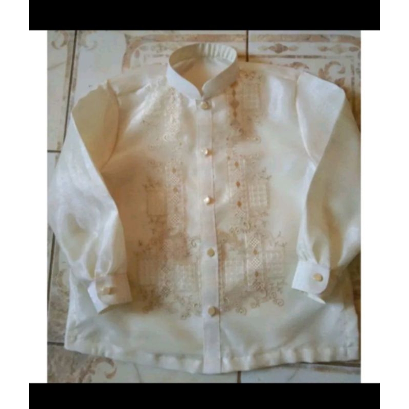 FULL OPEN BARONG FOR KIDS AND ADULT/LONG SLEEVE READY TO SHIP | Shopee ...