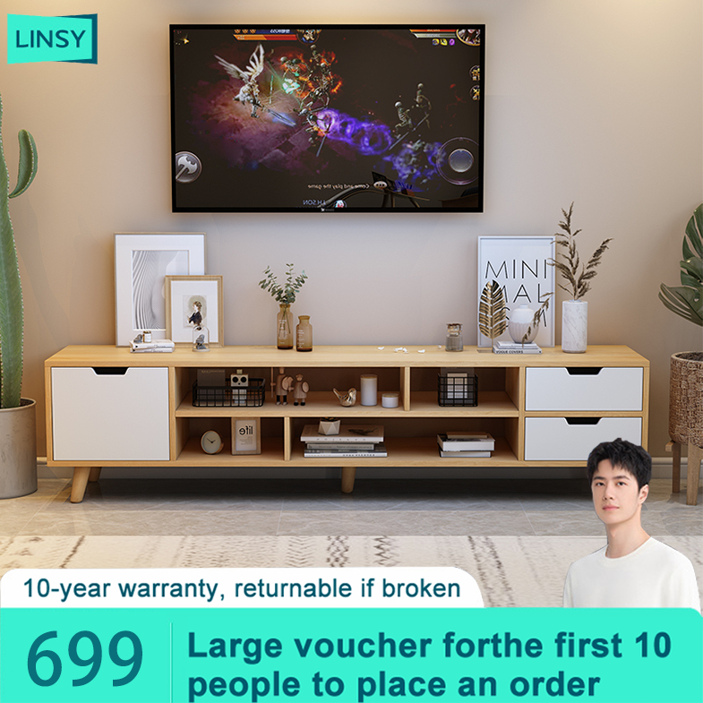 LINSY TV Rack Table Furniture TV Stand cabinet Furniture Modern Living ...
