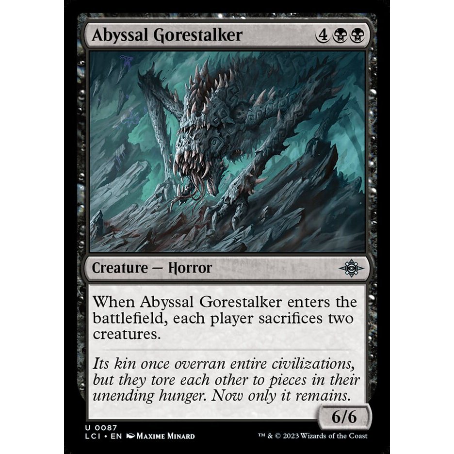 Magic the Gathering - Abyssal Gorestalker - MTG Black - LCI - NM (_BKR ...