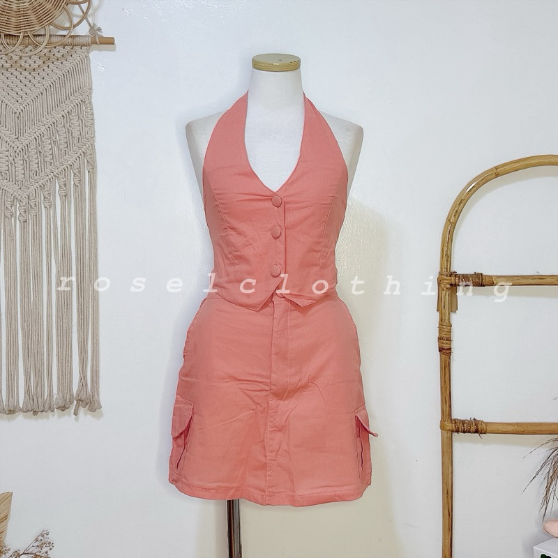 Tamara Set ( Vest Blazer & Cargo Skirt) | Shopee Philippines