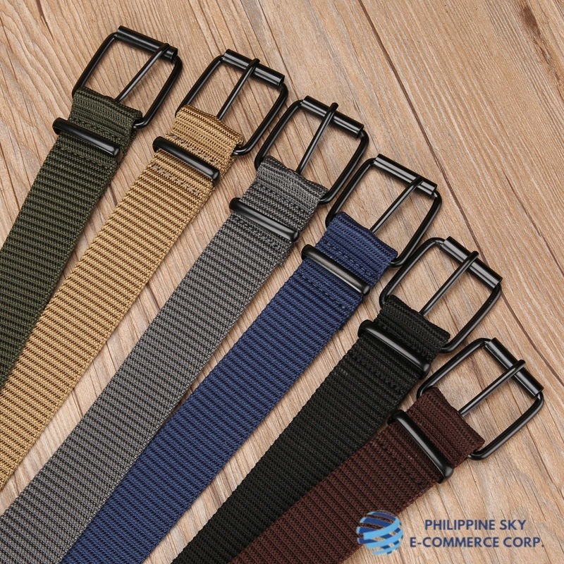H-#1053 Porous Nylon Canvas Belt Men's Versatile Jeans Outdoor Unisex ...