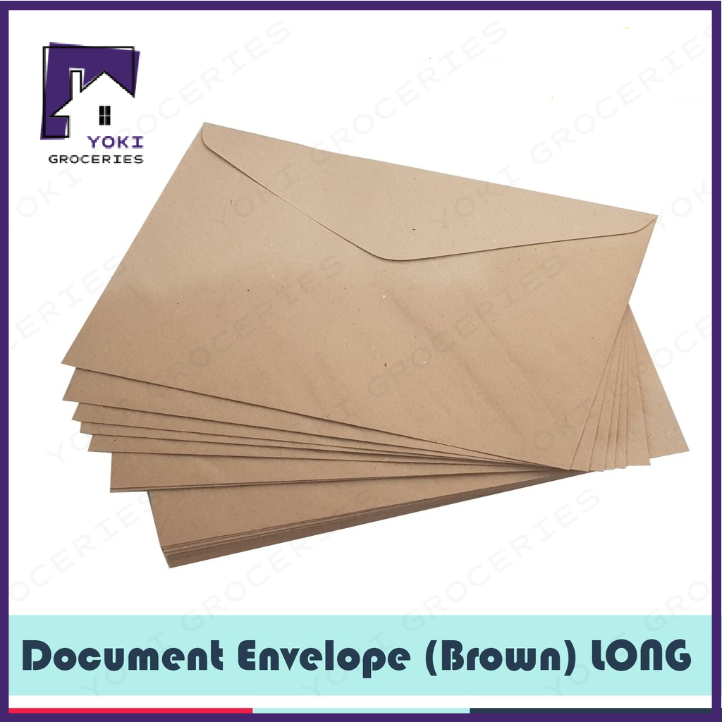 10Pcs/Pack Brown Envelope - Long and Short Size Document Envelope ...