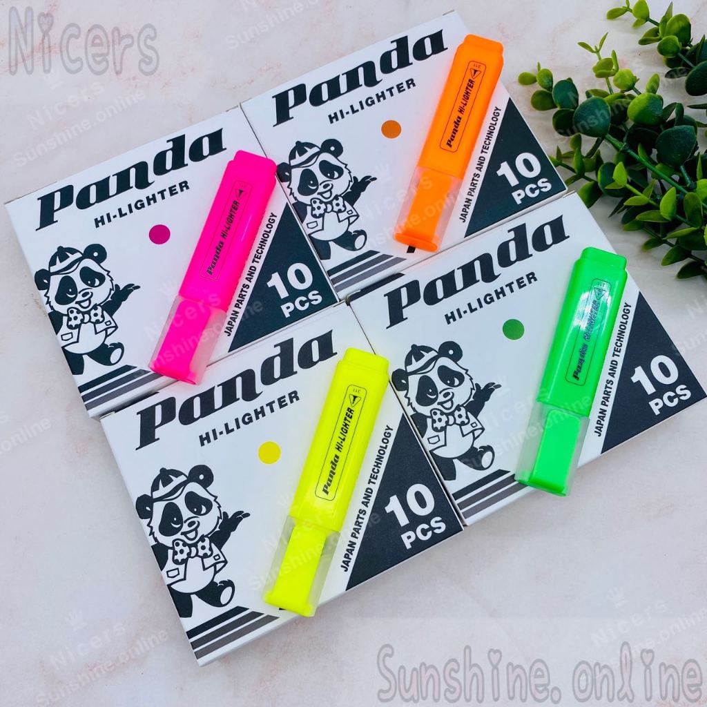10PCS Panda HI-Lighter marker for School Office | Shopee Philippines