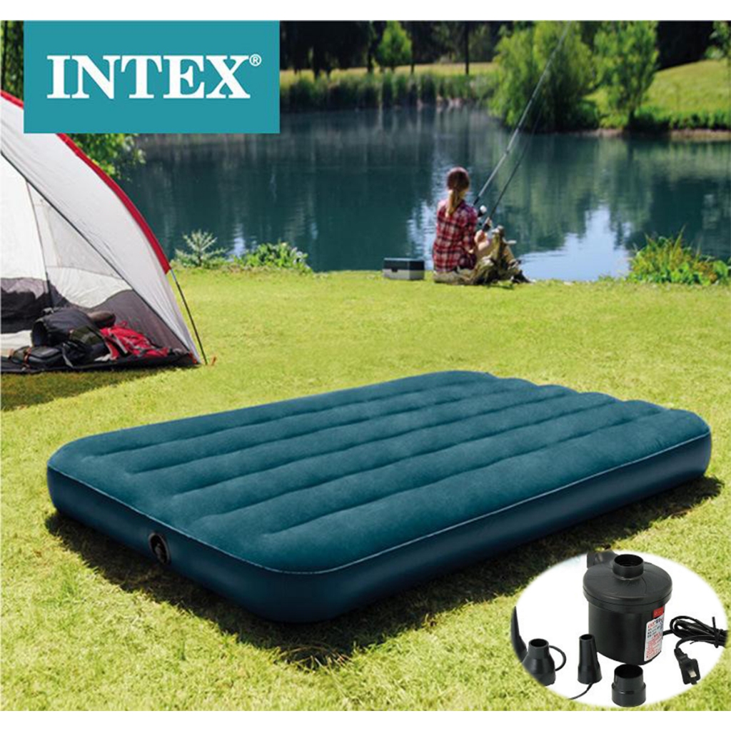 Original authentic INTEX luxury built-in electric pump double ...
