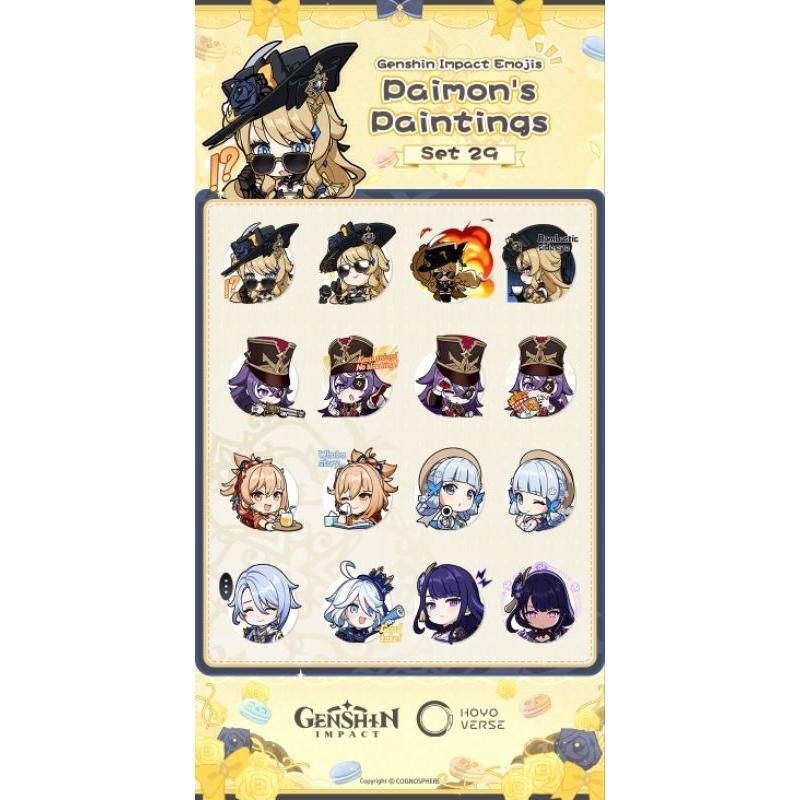 Genshin Impact Easy Peel Die-Cut Vinyl Sticker Set 29 -Navia,Chevreuse ...