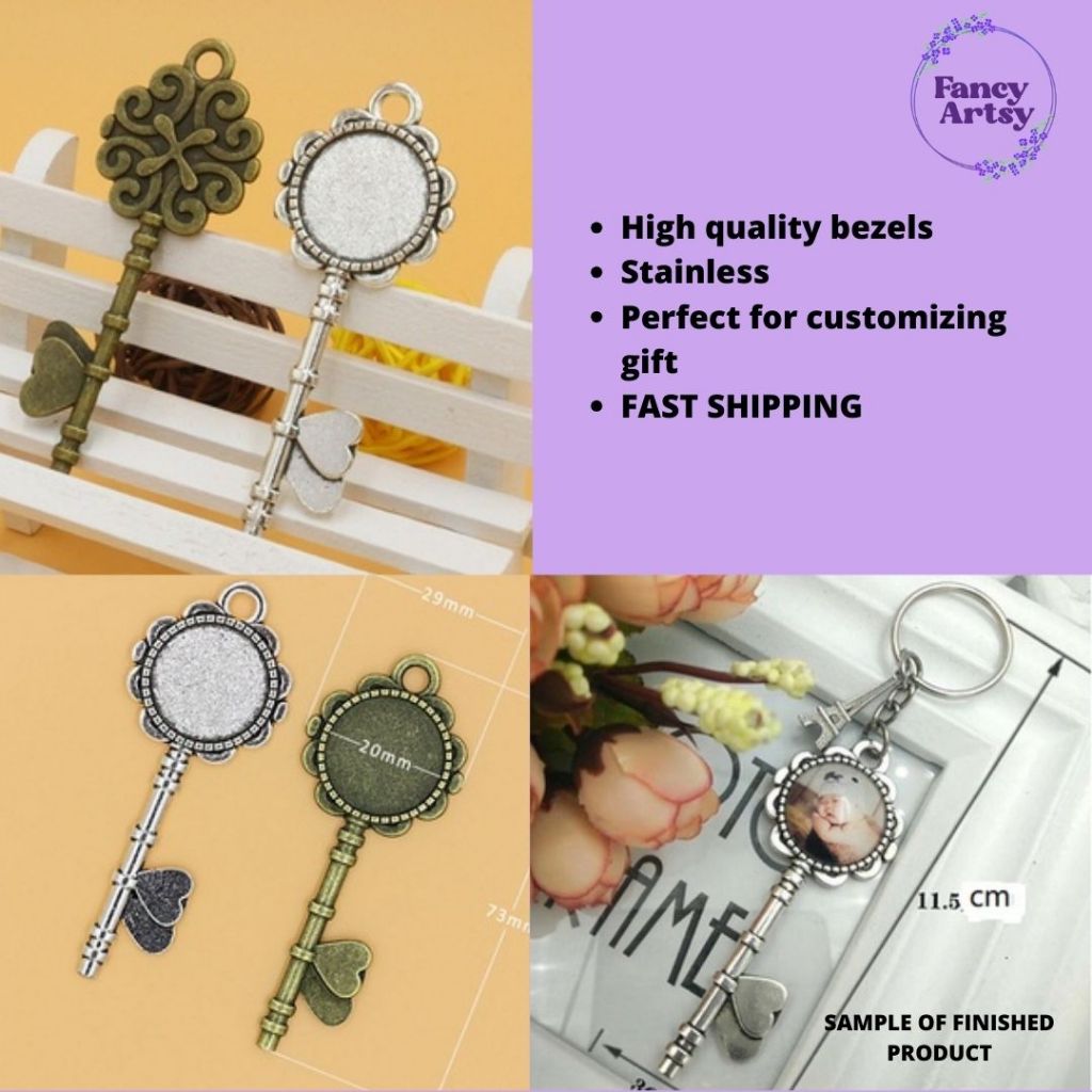 Resin keychain set Bezel Pendant/Keychain Resin Epoxy Craft Bezel ...