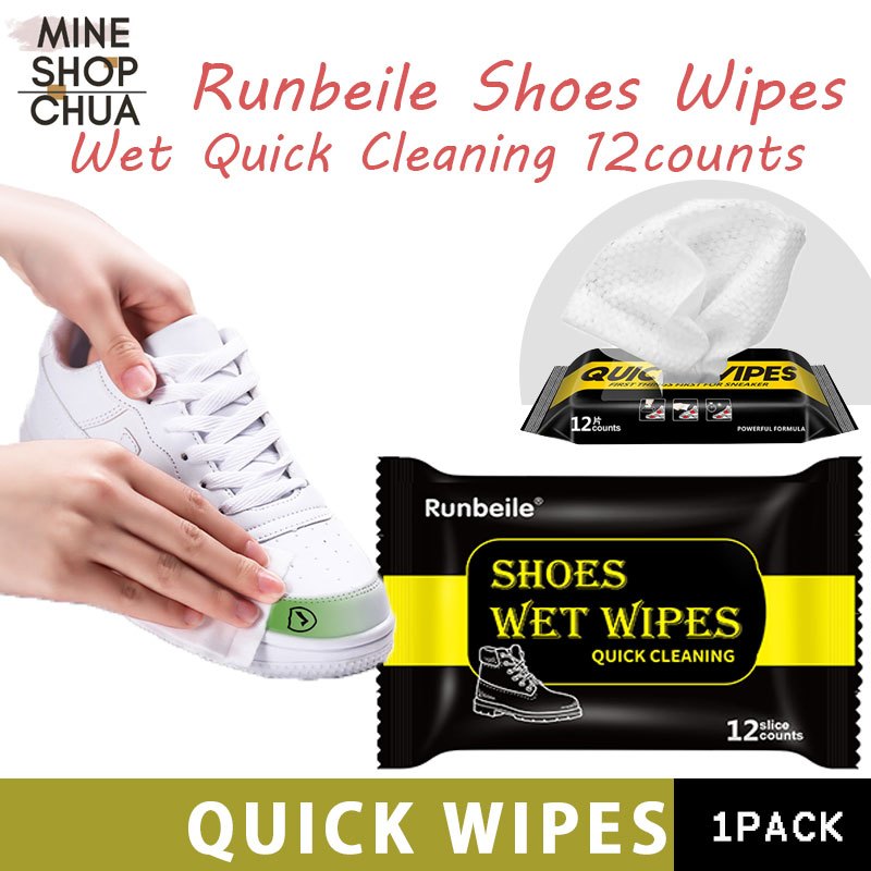 RUNBEILE Shoe shine wipes Quick Wipes Shoes Cleaner Disposable Wet ...