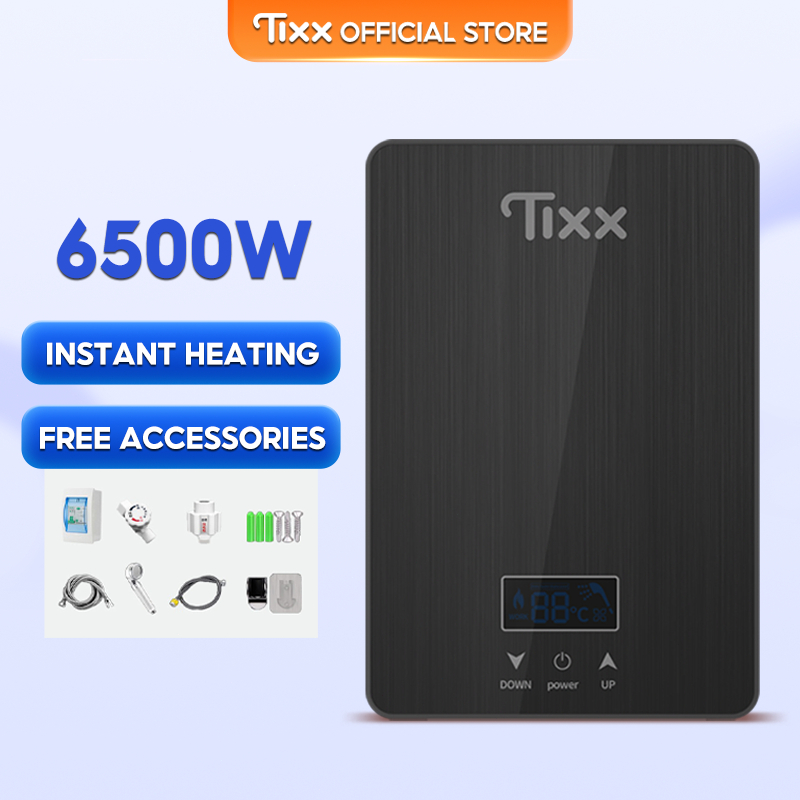Tixx Water Heater 6500W LCD Touch Screen With Automatic Temperature ...