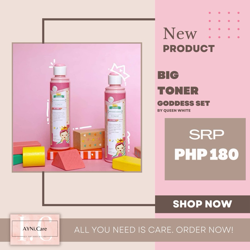 QUEEN WHITE GODDESS SET BIG TONER WHITENING TONER | Shopee Philippines
