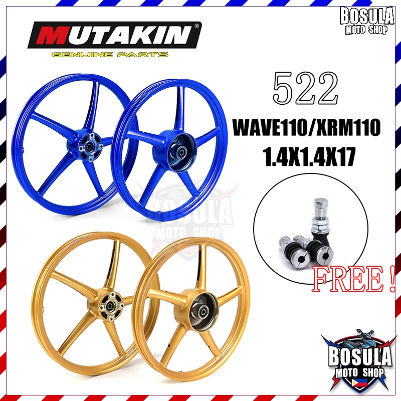 MUTAKIN 522 Mags Honda Wave110 XRM110 Front Disc 4 Holes Rear Drum ...