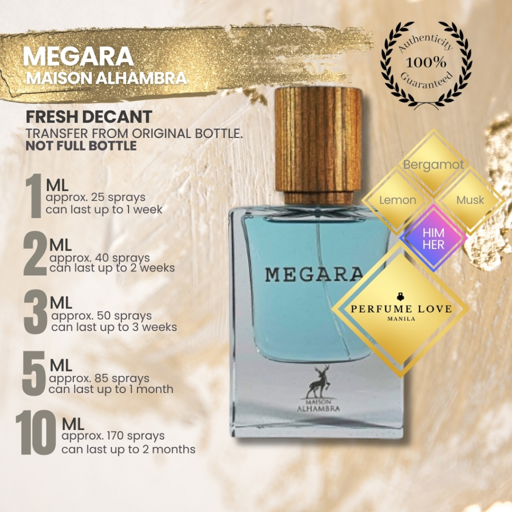 PERFUME DECANT M. Alhambra Megara | Shopee Philippines