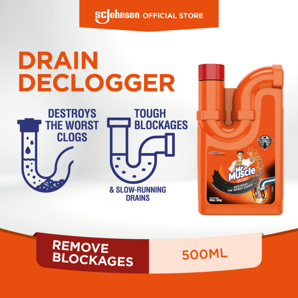 Mr. Muscle Sink & Drain Declogger 500 ml | Shopee Philippines