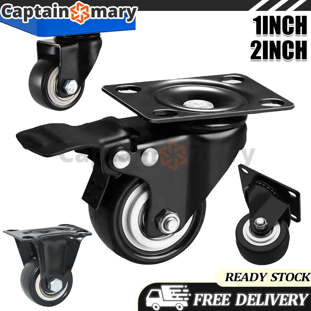 1.5''-2'' Caster Wheel With Dual Ball Bearings Noise-Reducing Fixed ...