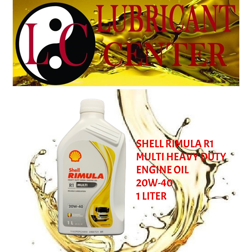 SHELL RIMULA R1 MULTI HEAVY DUTY ENGINE OIL 20W-40 1LITER | Shopee ...