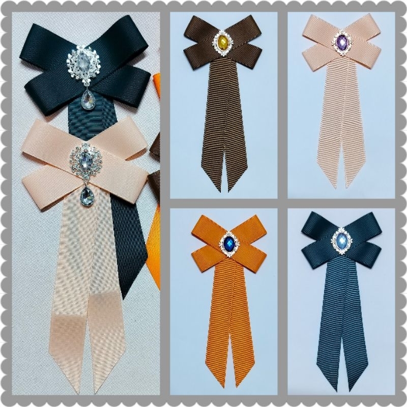 Eunica Fashion Autumn Colors Ribbon Brooch | Shopee Philippines