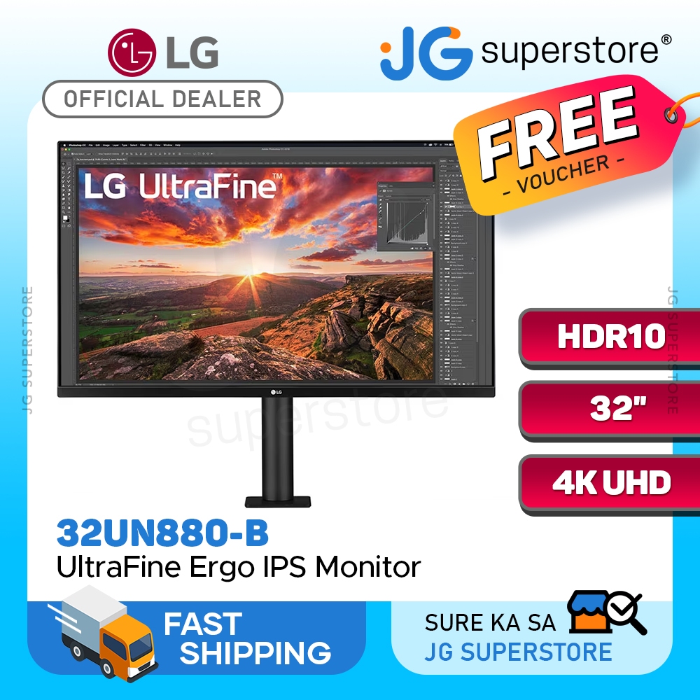 LG 32UN880-B 32" UltraFine IPS 60Hz 4K UHD HDR10 Monitor HDMI DisplayPort USB-C, AMD Radeon ...
