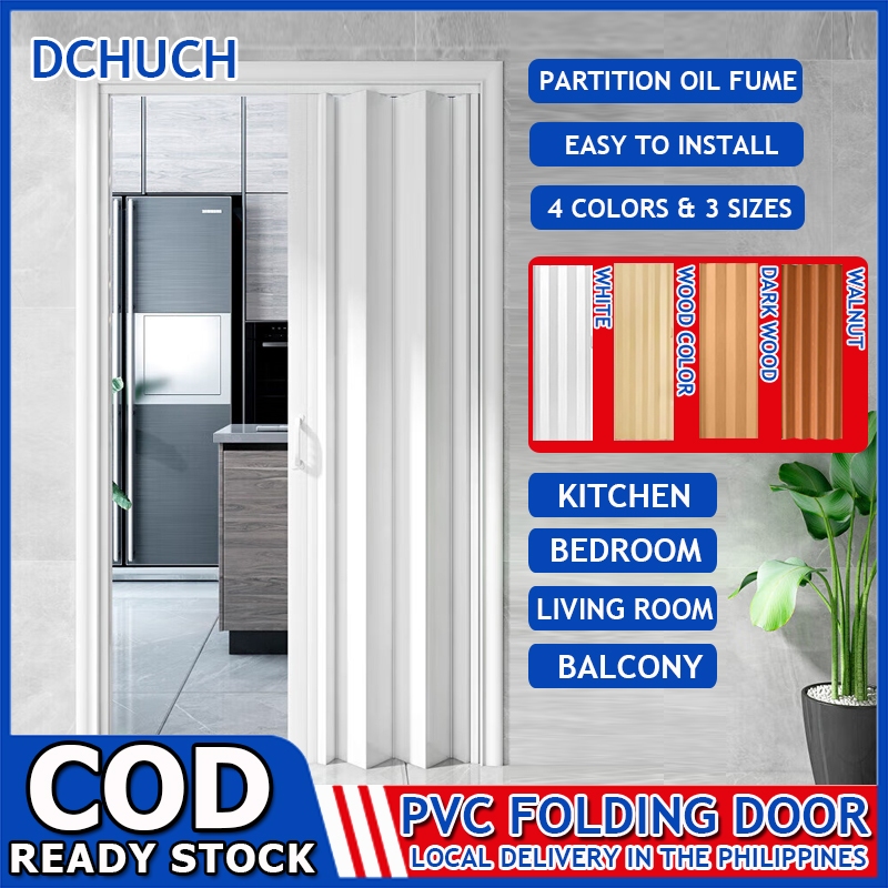PVC Folding Door Sliding Door Indoor Household Partition Track Door ...
