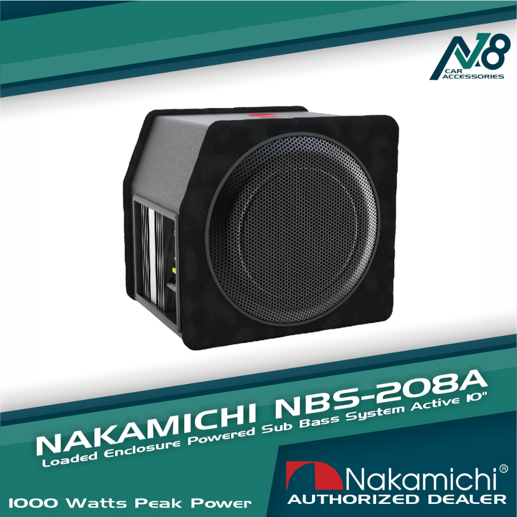 Nakamichi NBS-210A Active Subwoofer Powered Sub Bass System 10" Genuine ...