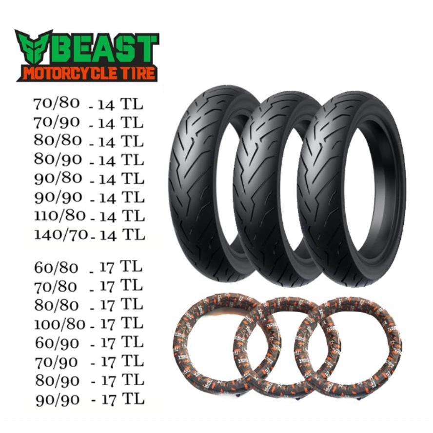 BEAST TIRE P6240 TUBELESS ORIGINAL (FREE SEALANT AND PITO) FOR ...