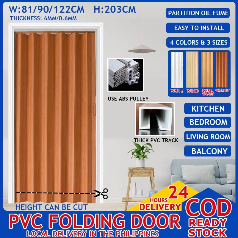 Sliding Door PVC Accordion Door Indoor Folding Doors kitchen open ...
