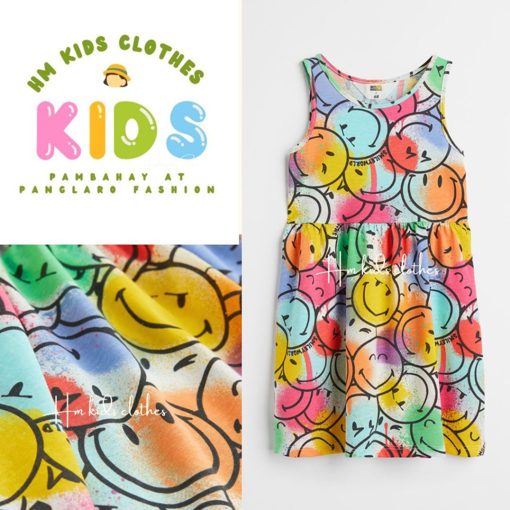 HM Smiley Print Kids Dress Branded and Authentic | Shopee Philippines