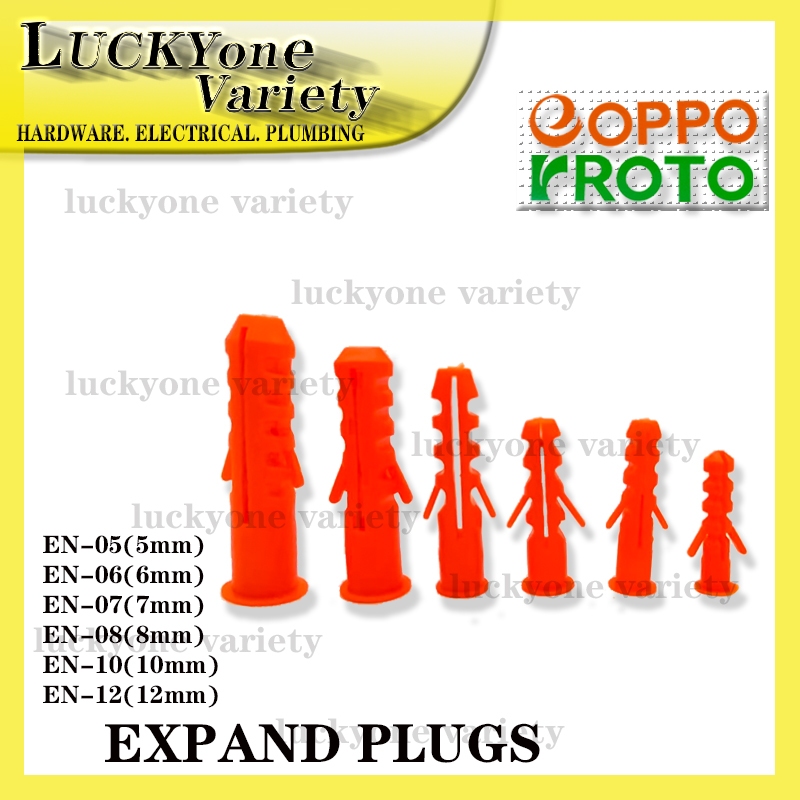 ORANGE PLASTIC NYLON TOX EXPAND PLUG/EN-05/EN-06/EN-07/EN-08 (50PCS PER ...