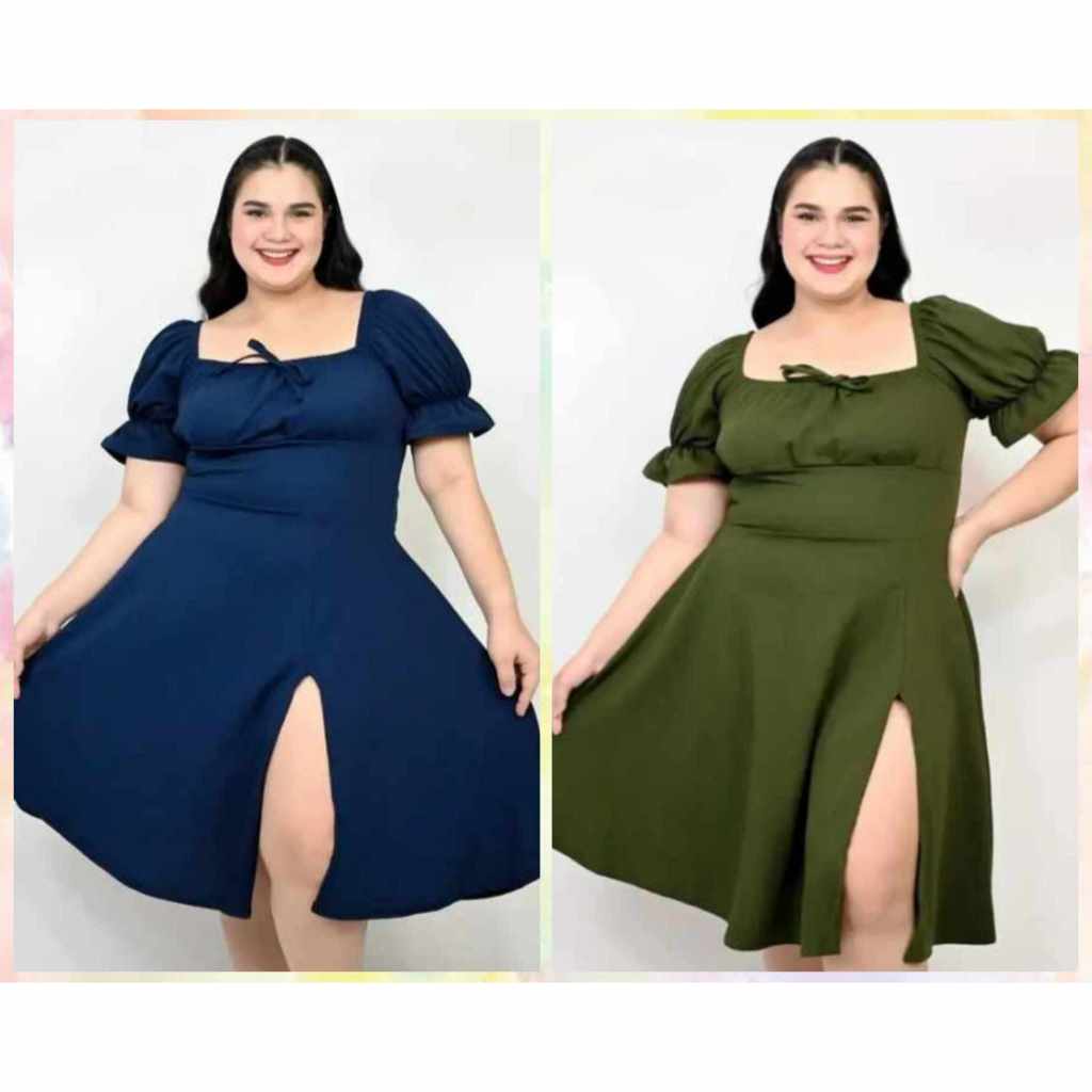 2XL TO 3XL • Viviy Plus Size Two-way Bustier Slit Dress | Shopee Philippines