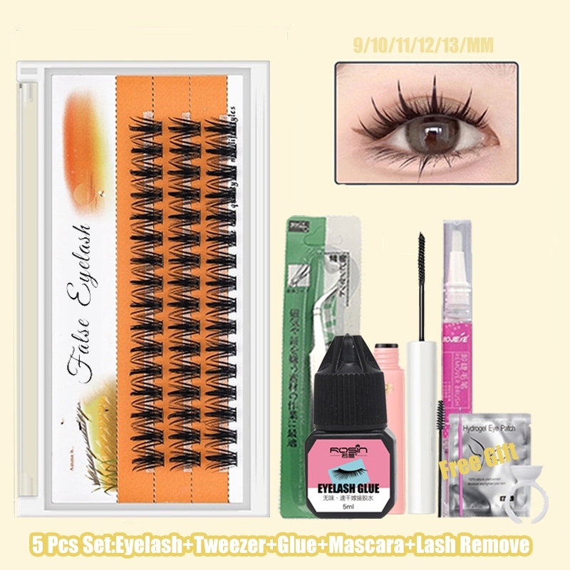 3D Fairy Comic Lash Nature Curl Wheat-ear Lash Grafting False Eyelashes ...