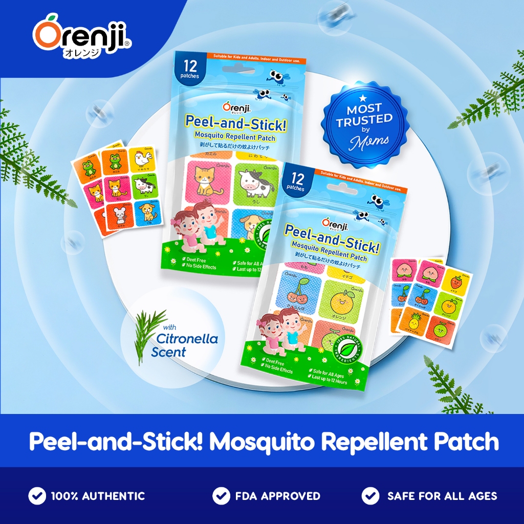 Orenji Peel-and-Stick! Mosquito Repellent Patch for Kids and Adults ...