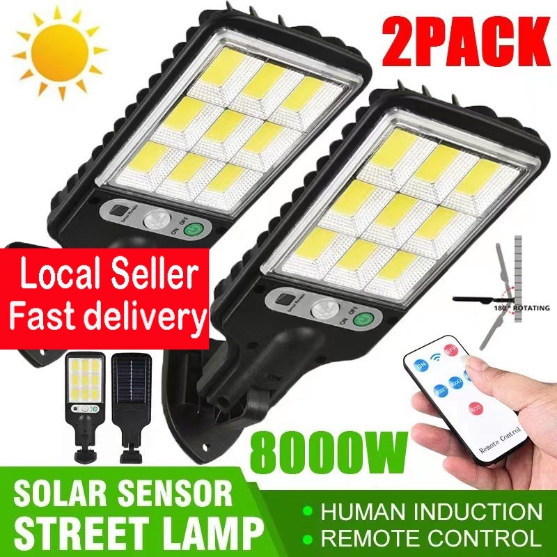 Original Solar Street 6 Cob Outdoor Lights Wall Lamp Solar Powered ...