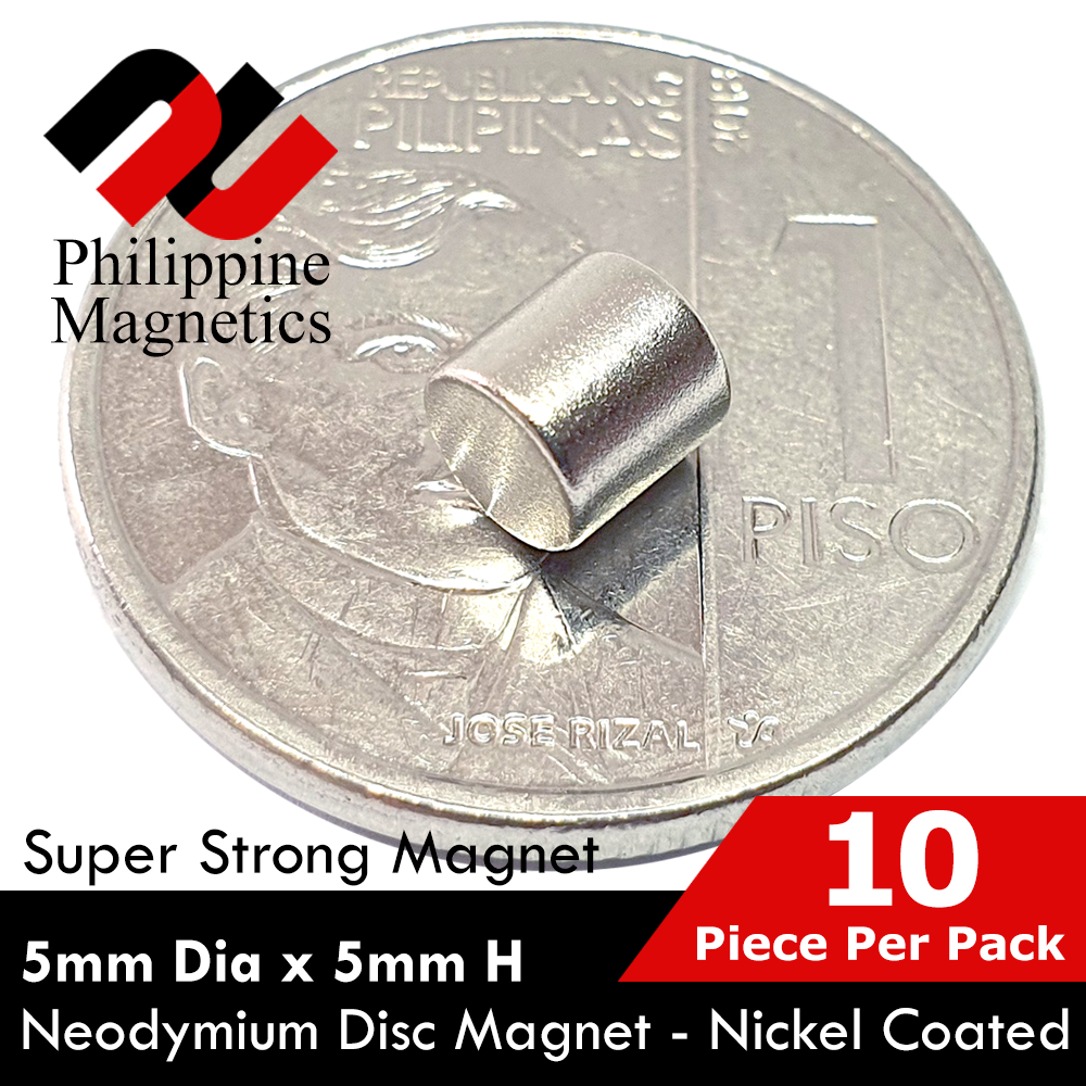 5mm Diameter x 5mm Thick Super Strong Neodymium Magnet. Ndfeb Rare ...